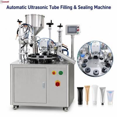 China Soft Rotary Tube Filling Sealing Machine for Cream Ointment Toothpaste Gel for sale