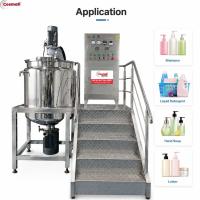 China Liquid Soap Double Jacket Mixing Tank Stainless Steel Shampoo Detergent Mixer for sale