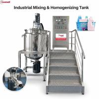 China Liquid Soap Double Jacket Mixing Tank Stainless Steel Shampoo Detergent Mixer for sale