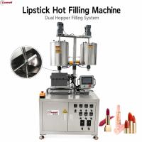 China Automatic Lipstick Filling Machine 12 Nozzles Heating Stirring Makeup Production for sale