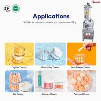 China 3D Pattern Cosmetic Filling Machine Single Color Pearl Cream Lotion Foundation Filler for sale