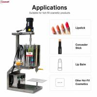 China 6-12 Nozzles Lipstick Filling Machine Heating Stirring Lip Balm Hot Wax Filler for sale