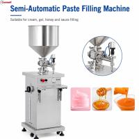 China Semi Automatic Cream Lotion Filling Machine 30L Hopper Liquid Detergent Filler for sale