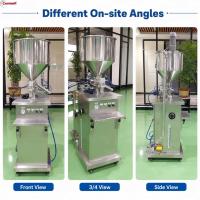 China Semi Automatic Cream Lotion Filling Machine 30L Hopper Liquid Detergent Filler for sale