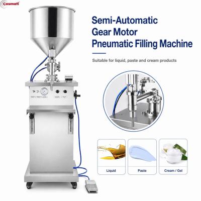 China Semi Automatic Volumetric Filling Machine Gear Pump Cosmetic Cream Shea Butter Filler for sale
