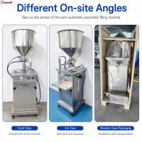 China Semi Automatic Pneumatic Piston Filling Machine High Viscosity Cream Paste 10-1000mL for sale