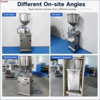 China Pneumatic Paste Filling Machine 10-100mL Semi Automatic Cream Ointment Sauce Filler for sale