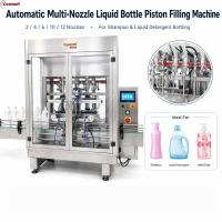 China Automatic Piston Filling Machine 6 Head 100-1000mL Shampoo Detergent Bottle Filler for sale