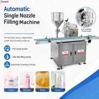 China Single Nozzle Piston Filling Machine High Viscosity Cream Ketchup Sauce Filler for sale