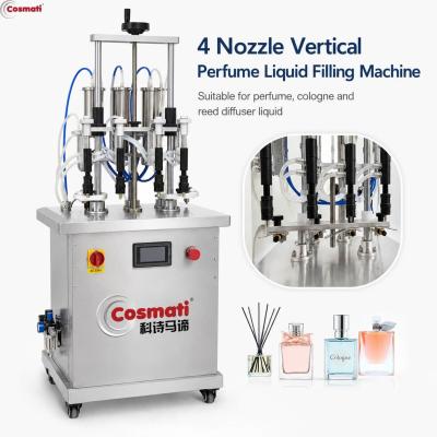 China 4 Nozzle Vacuum Perfume Filling Machine Fragrance Reed Diffuser Filler for sale