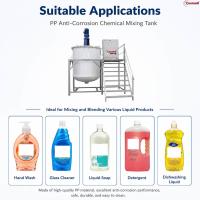 China 1000L PP Mixing Tank Anti Corrosion Acid Alkali Chemical Agitator Vessel for sale