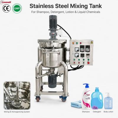 China Stainless Steel Mixing Tank 50L-1000L Shampoo Liquid Soap Homogenizer Mixer for sale