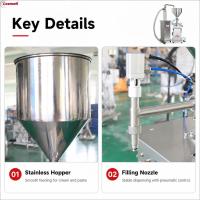 China Pneumatic Paste Filling Machine Semi Automatic Cream Gel Toothpaste Filler 50-500mL for sale