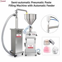 China Pneumatic Paste Filling Machine Semi Automatic Cream Gel Toothpaste Filler 50-500mL for sale