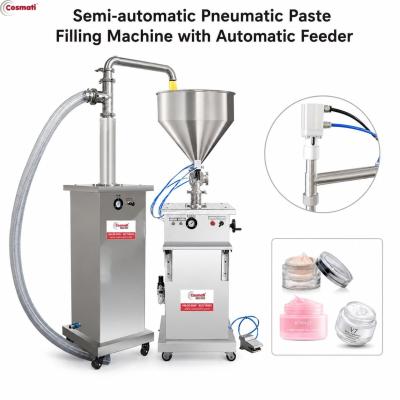 China Pneumatic Paste Filling Machine Semi Automatic Cream Gel Toothpaste Filler 50-500mL for sale