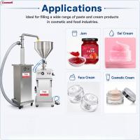 China Pneumatic Paste Filling Machine Semi Automatic Cream Gel Toothpaste Filler 50-500mL for sale