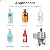 China 300L Stainless Steel Mixing Tank Liquid Soap Shampoo Detergent Heating Homogenizer for sale
