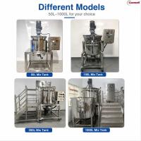 China Jacketed Mixing Homogenizing Tank 100L Shampoo Liquid Detergent Heated Mixer for sale