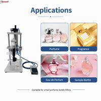 China Pneumatic Perfume Filling Machine Semi Automatic Single Nozzle Fragrance Filler for sale