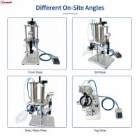 China Pneumatic Perfume Filling Machine Semi Automatic Single Nozzle Fragrance Filler for sale