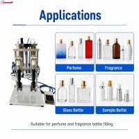 China Double Nozzle Vacuum Perfume Filling Machine Semi Automatic Fragrance Bottle Filler for sale