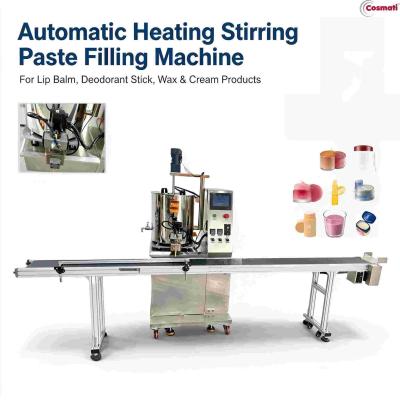 China Roll on Deodorant Sticks Lip Balm Pomade Automatic Heating Filling Machine for sale