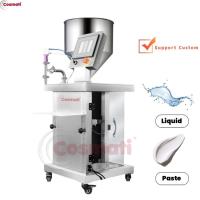 China Pneumatic Semi Automatic Honey Mayonnaise Chocolate Chili Sauce Hopper Filling Machine for sale