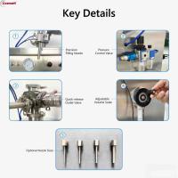 China Pneumatic Semi Automatic Honey Face Cream Paste Liquid Filling Machine for sale