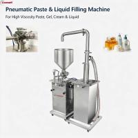 China Pneumatic Semi Automatic Honey Face Cream Paste Liquid Filling Machine for sale