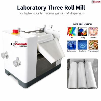 China Laboratory Ceramic Three Roll Mill for High Viscosity Material Grinding for sale