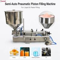 China Pneumatic Semi Automatic Piston Filling Machine Cream Paste Ointment Cosmetic Filler for sale