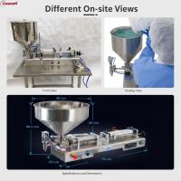 China Pneumatic Semi Automatic Piston Filling Machine Cream Paste Ointment Cosmetic Filler for sale