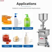 China Semi Automatic Pneumatic Paste Filling Machine Cream Gel Ointment Cosmetic Filler for sale
