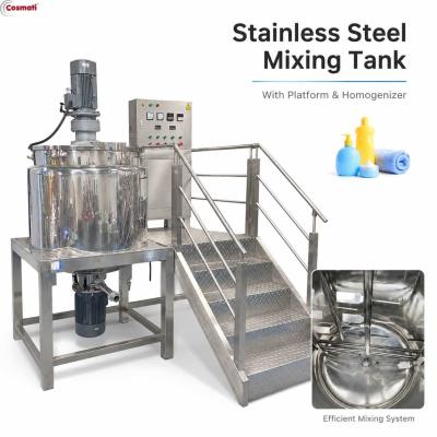 China Multifunctional High Speed Homogenizer Mixing Tank 1000L 2000L 3000L Shampoo Detergent Production for sale