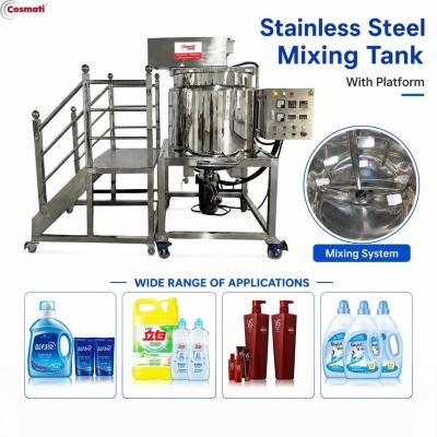 China Stainless Jacketed Homogenizing Mixing Tank 100L For Shampoo Liquid Soap for sale
