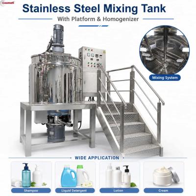 China 1000L Stainless Steel Homogenizing Mixing Tank Mayonnaise Tomato Sauce Blender for sale