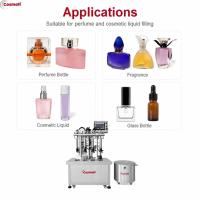 China Automatic Perfume Filling Machine Essential Oil Cosmetic Bottle Four Head Filler for sale