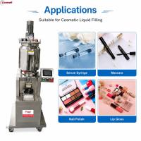 China Dual Head Mascara Filling Machine Lip Gloss Liquid Lipstick Heated Cosmetic Filler for sale