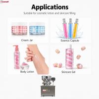 China 2 Color Spiral Pattern Pearl Eye Cream Flower Shape Cosmetics Filling Machine for sale