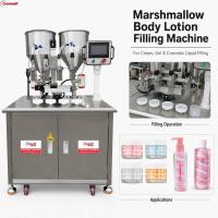 China Automatic Two Color Spiral Filling Machine Pearl Eye Cream Cosmetic Lotion Filler for sale