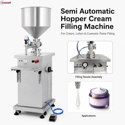 China Semi Automatic Pneumatic Piston Filling Machine Cream Shampoo Lotion Paste Filler for sale
