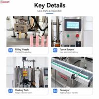 China Automatic Gear Pump Hot Filling Machine Candle Wax Balm Cosmetic Liquid Filler for sale