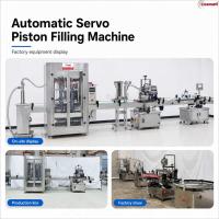 China Automatic Servo Piston Filling Capping Labeling Line for Shampoo Cream Lotion for sale