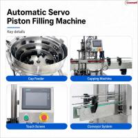 China Automatic Servo Piston Filling Capping Labeling Line for Shampoo Cream Lotion for sale