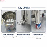 China 50L 500L 5000L Stainless Steel Mobile Storage Tank for Detergent Shampoo Oil Liquid for sale