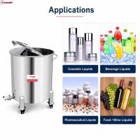 China 50L 500L 5000L Stainless Steel Mobile Storage Tank for Detergent Shampoo Oil Liquid for sale