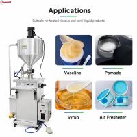 China Semi Automatic Hot Melt Filling Machine For Palm Wax Solid Perfume Candle Lip Balm for sale