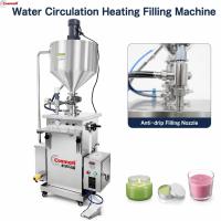 China Semi Automatic Hot Melt Filling Machine For Palm Wax Solid Perfume Candle Lip Balm for sale