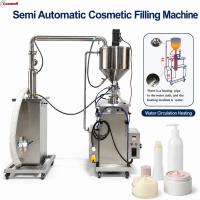 China Semi Automatic Cosmetic Hot Filling Machine Lip Balm Cream Wax Piston Filler for sale