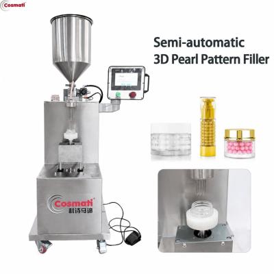 China Single Color 3D Pearl Filling Machine Eye Cream Serum Foundation Cosmetic Filler for sale